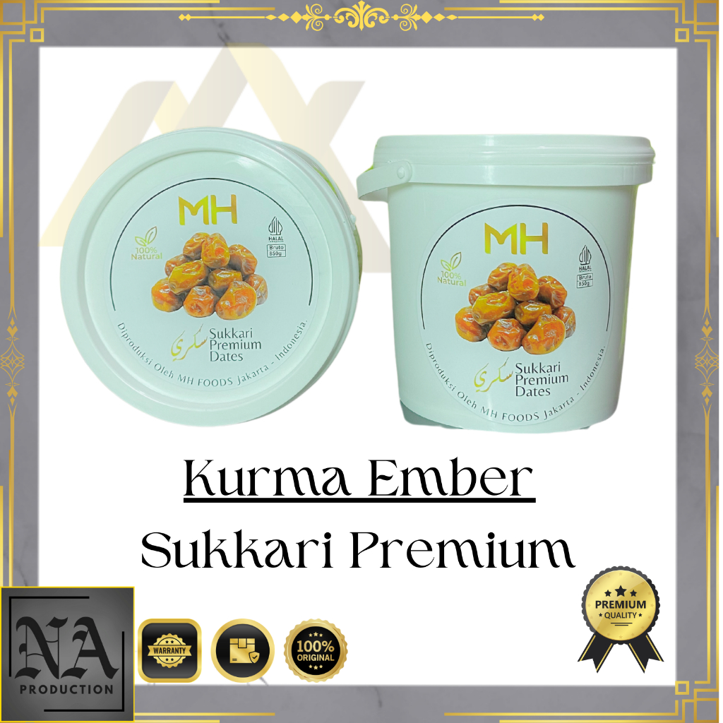 Jual Kurma Ember Sukari 850 Gram Original sukkari Korma Premium Grade A ...