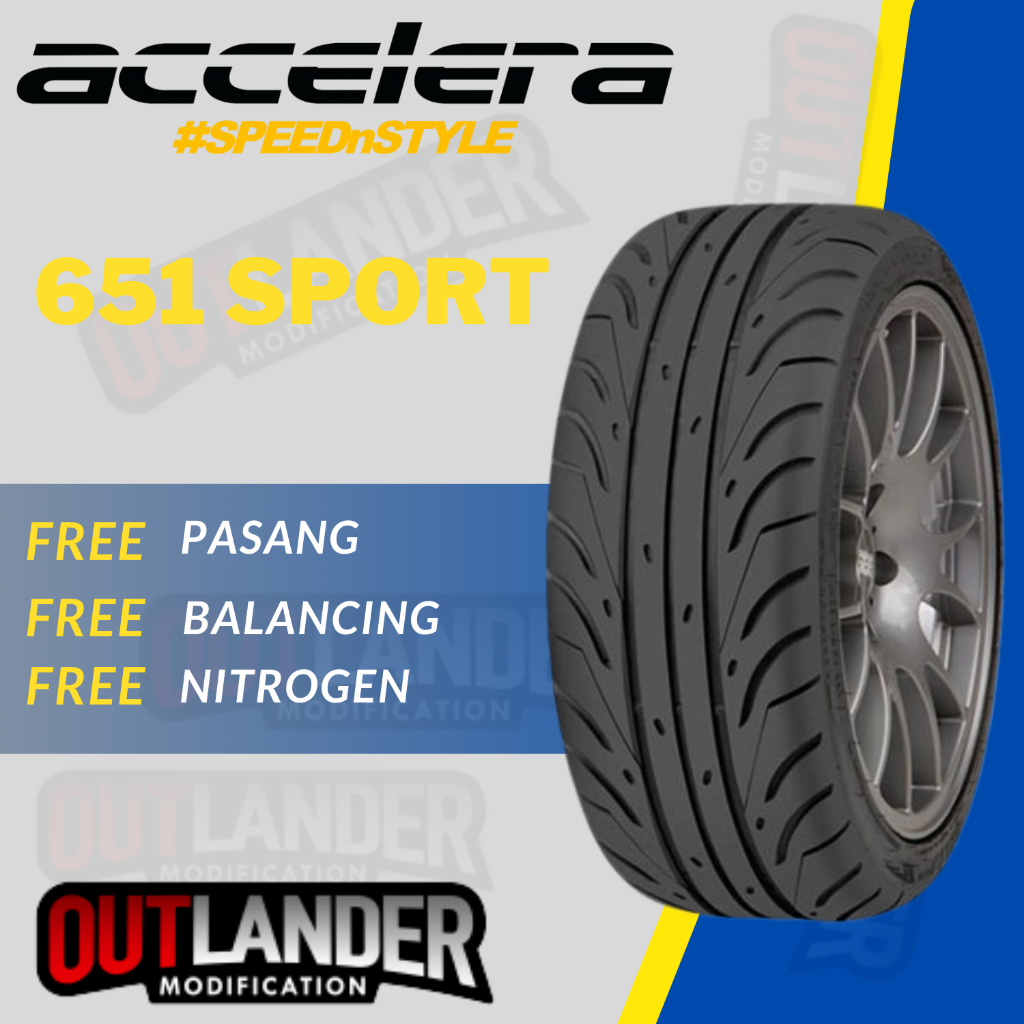 Jual BAN MOBIL TUBLES TYPE SEMI SLICK RING 15 MERK ACCELERA 651 SPORT 195 50 R15 GRATIS PASANG ...
