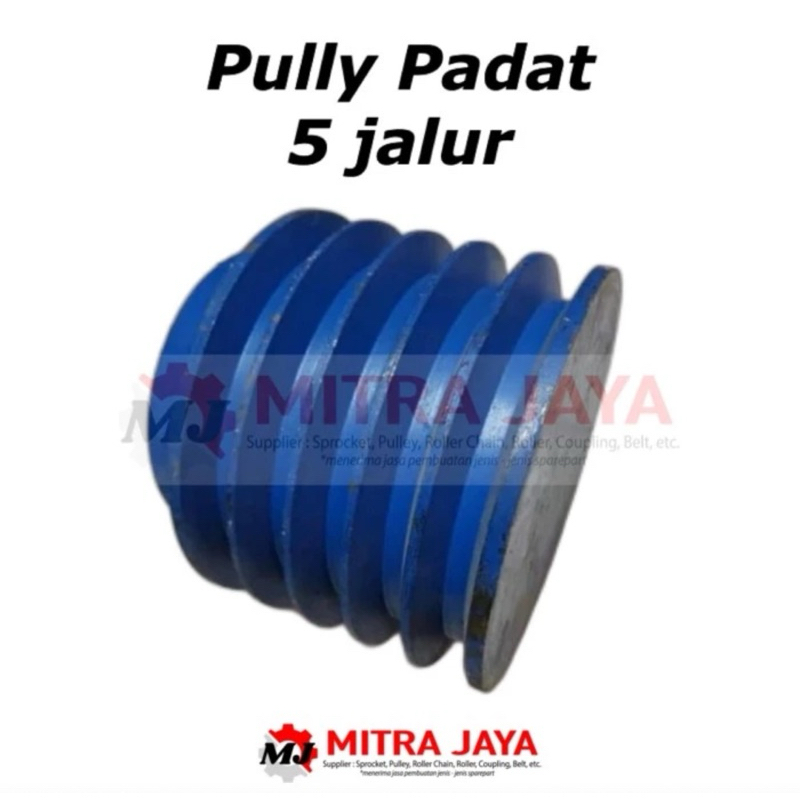 Jual PULI BESI PADAT B5 x 4 inch POLI PULLEY PULLY BESI ANCURAN 5 JALUR ...