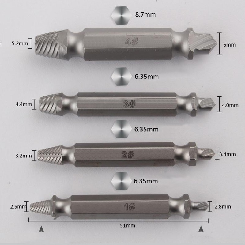 Jual Screw Bolt extractor alat pembuka baut rusak hand tap drill bit ...