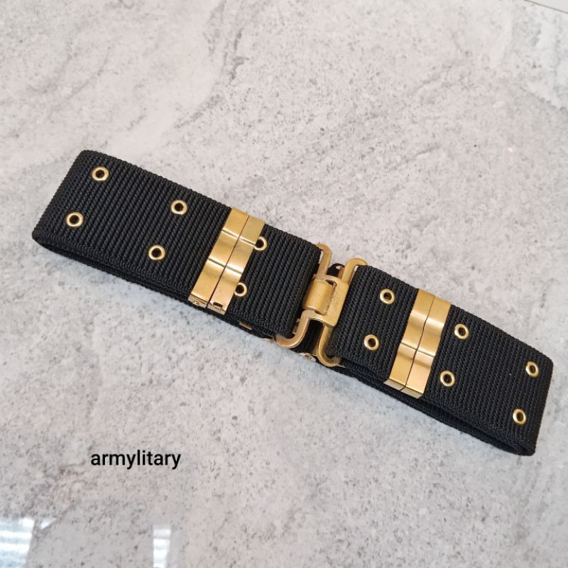Jual KOPEL PDL RIM HITAM LUBANG KUNING TNI POLRI | Shopee Indonesia