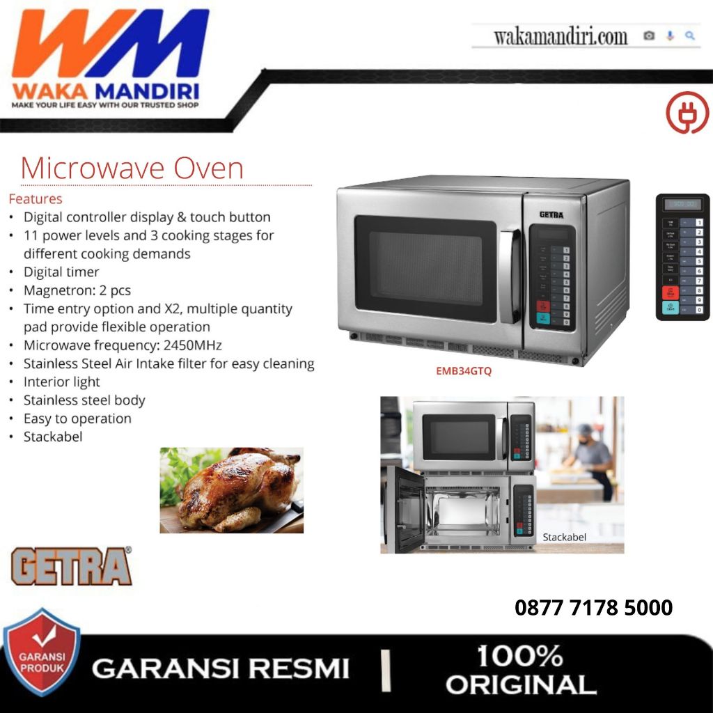 Jual GETRA EMB34GTQ MICROWAVE OVEN ELECTRIC OVEN MICROWAVE STAINLESS ...