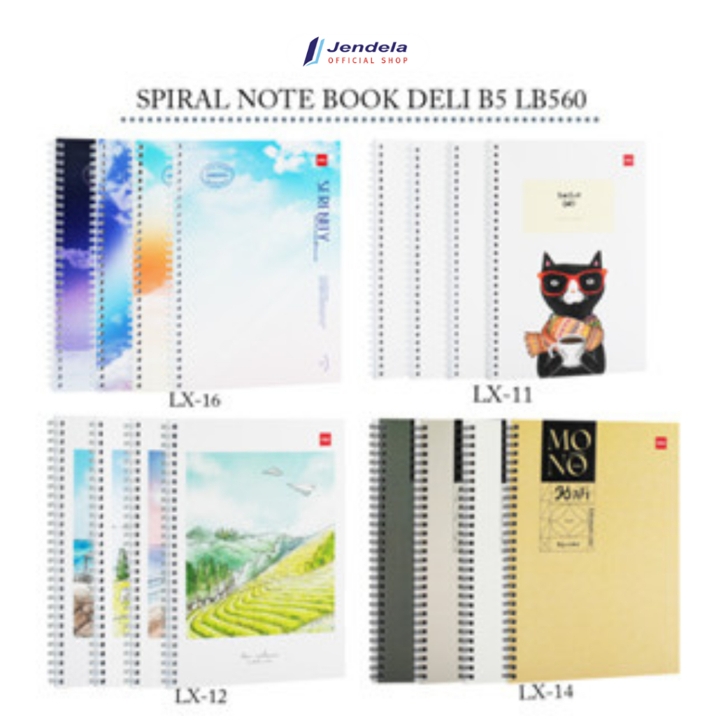 Jual Spiral Notebook Deli B5 Mini Notebook Bergaris 70 Gsm Buku Catatan ...