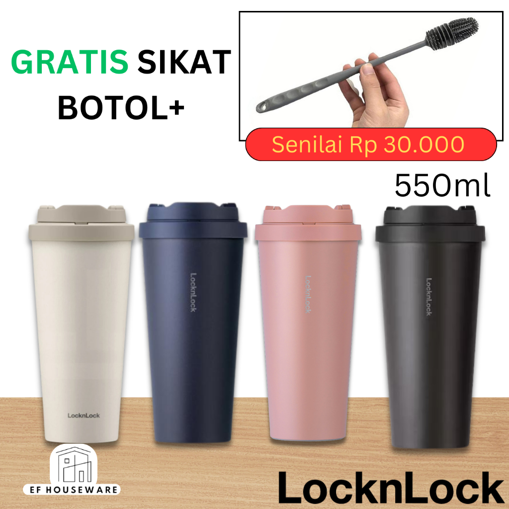 Jual LocknLock One Touch Clip Tumbler 550ML LHC3249 | Shopee Indonesia
