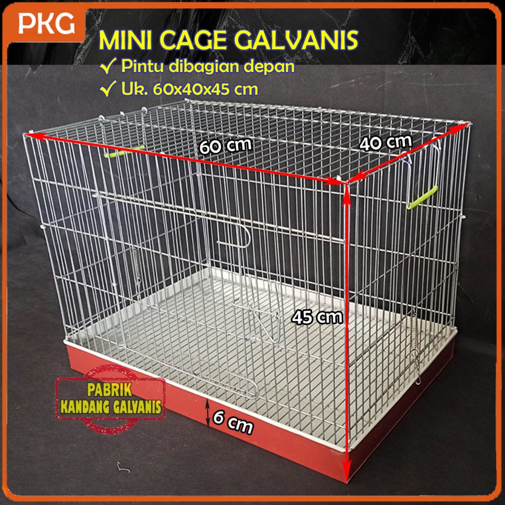 Jual Mini Cage Besi Galvanis Premium Anti Karat 60x40x45 | Kandang ...