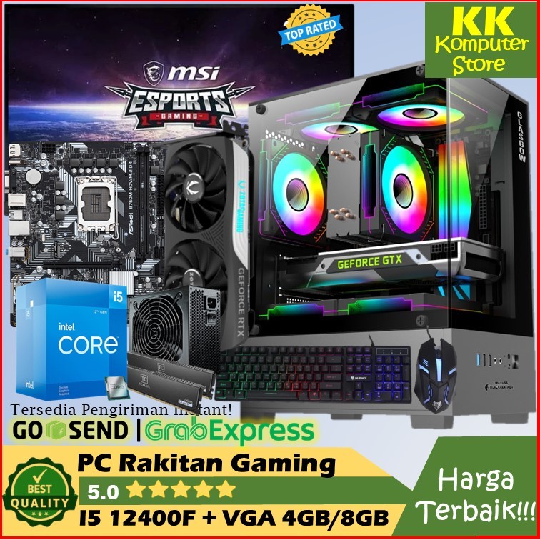 Jual Pc Gaming Core i5 12400f |Vga 4GB-8GB| Ram 16gb| Ssd 256Gb| Hdd 500G Fulset / PC Rakitan ...