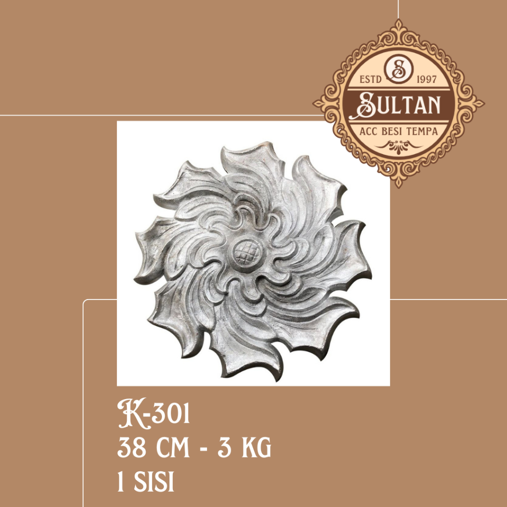 Jual Sultan Besi Tempa / K-301 / Ornamen Daun Besi Tempa / Ornamen ...