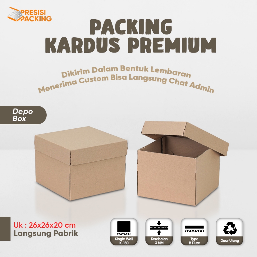 Jual Box Model Depo Kardus / Box / Karton / Polos / Kemasan / Packing ...