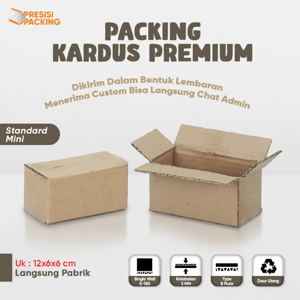 Jual Box 12x6x6 Model Standar Mini Kardus / Box / Karton / Polos ...