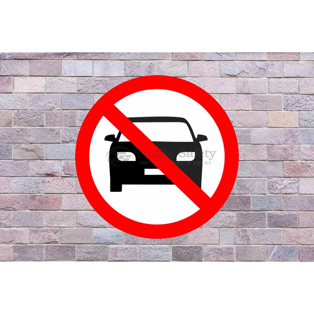 Jual Rambu mobil dilarang masuk - Plat Alumunium 1.2mm | Shopee Indonesia