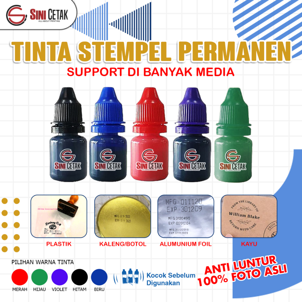Jual TINTA PERMANEN | TERMURAH!!! TINTA STEMPEL PERMANEN, Cup ...