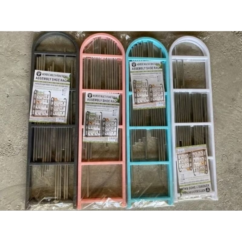 Jual RAK SEPATU MINIMALIS 4 SUSUN mem sudut ruang jadi rapih | Shopee ...