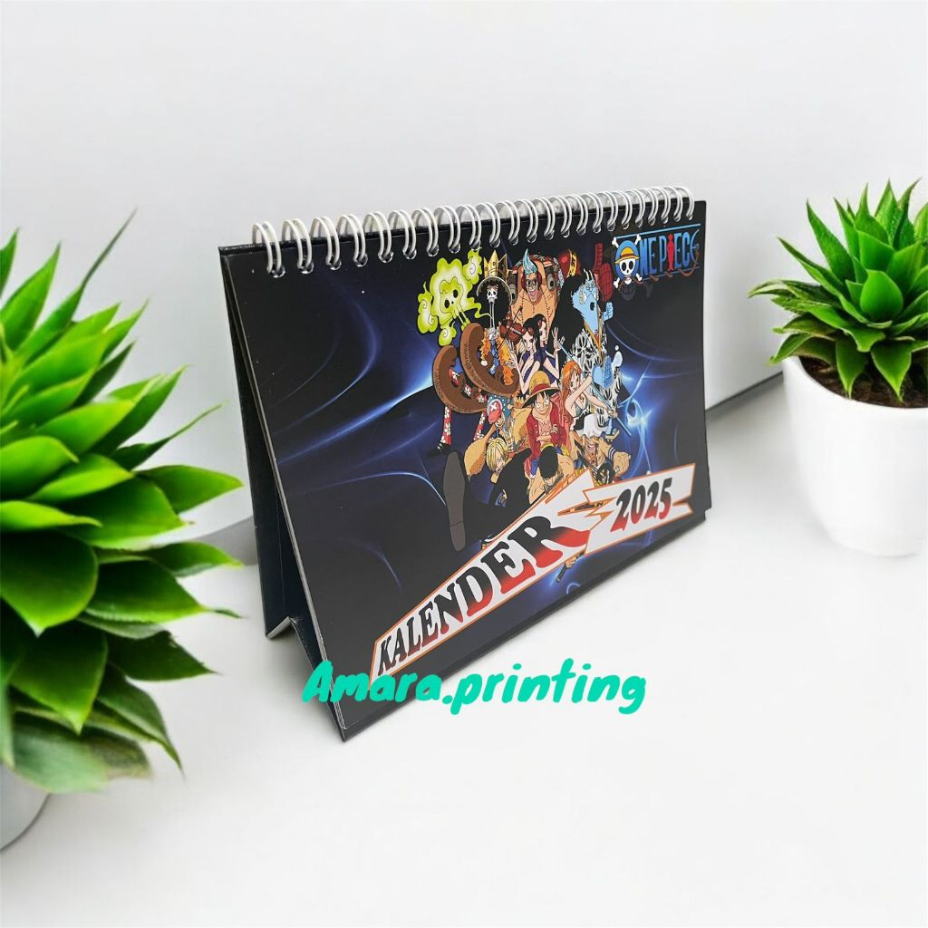 Jual 2025 Kalender Meja Duduk Desk Calendar Anime Premium One Piece ...