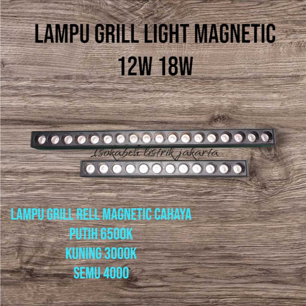 Jual Lampu Rell Track Magnetic Grill Gs 12watt Gs 18watt Grill Light ...