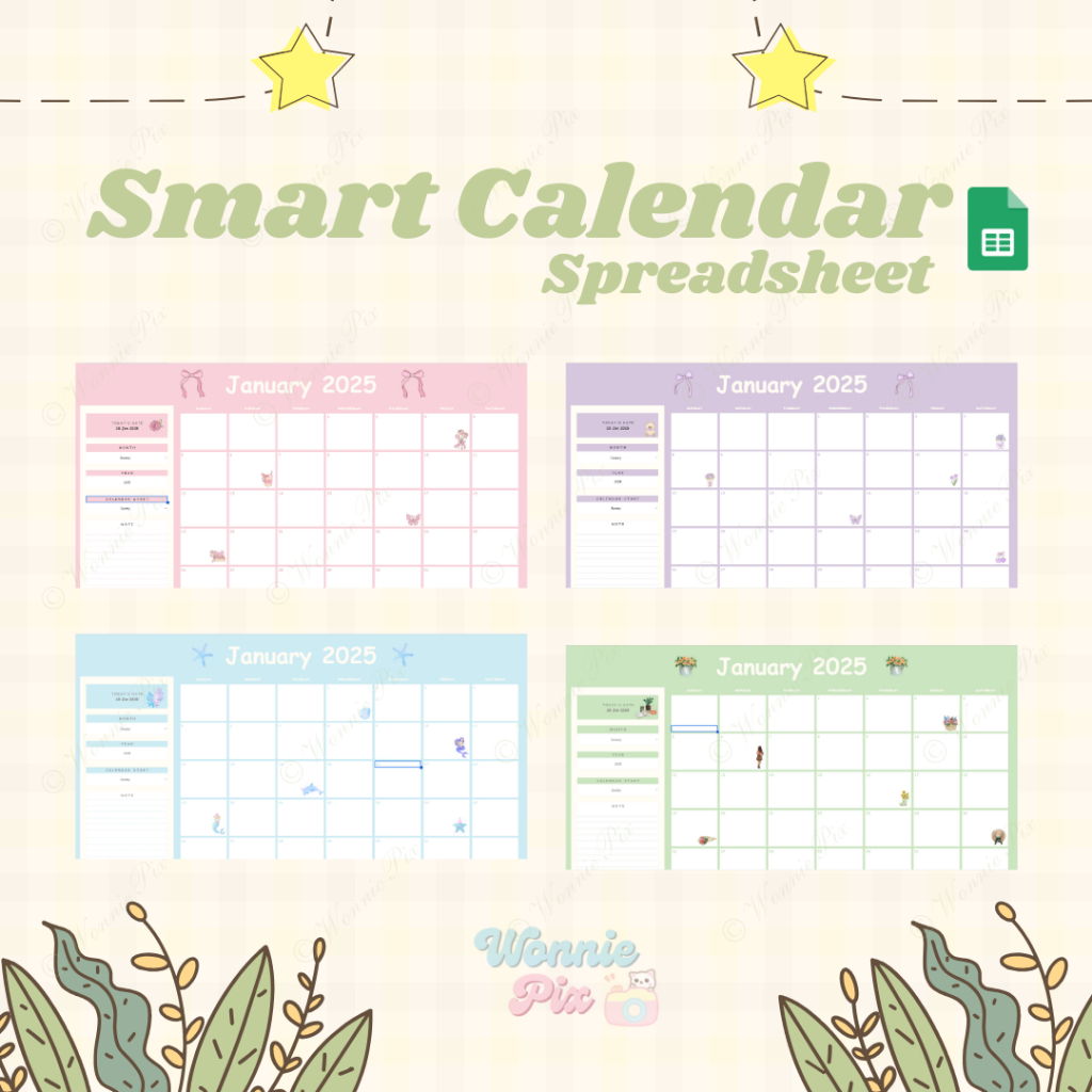 Jual Smart Calendar Spreadsheet | Calendar Digital | Kalender Digital ...
