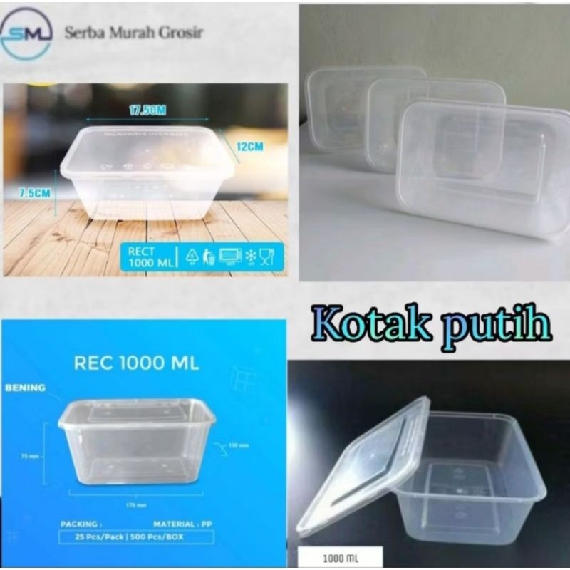 Jual toples mika/kotak box polos/kotak serbaguna/kotak putih set sayur ...