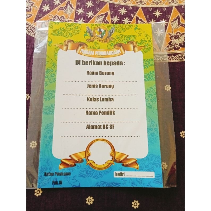 Jual piagam kejuaraan | Shopee Indonesia