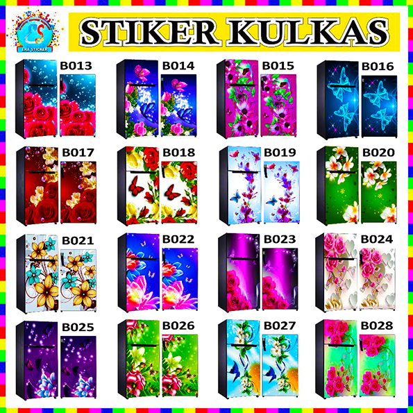 Jual Stiker Kulkas 1 Pintu Motif Bunga | Shopee Indonesia