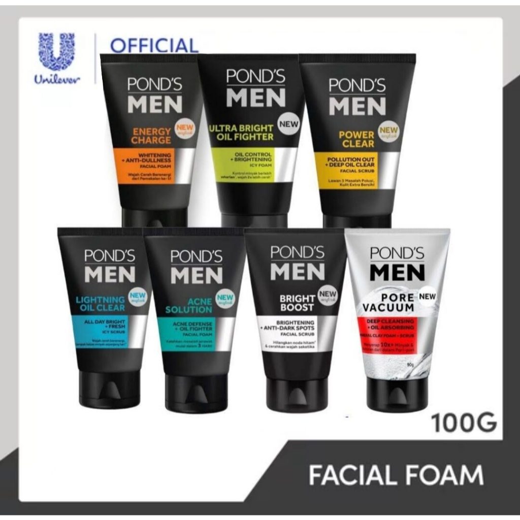 Jual Ponds Men Facial Foam 100gr | Shopee Indonesia