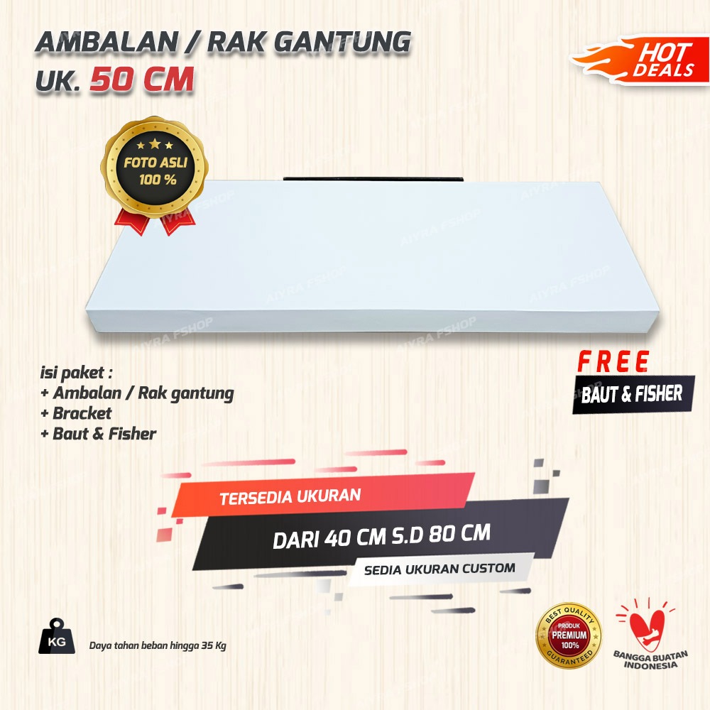 Jual Rak gantung / ambalan portable ( praktis ) / rak hiasan dinding ...