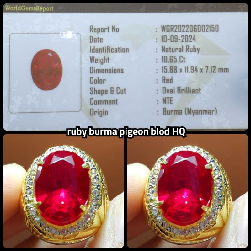 Jual natural permata ruby burma myanmar ( asli super HQ ) | Shopee ...