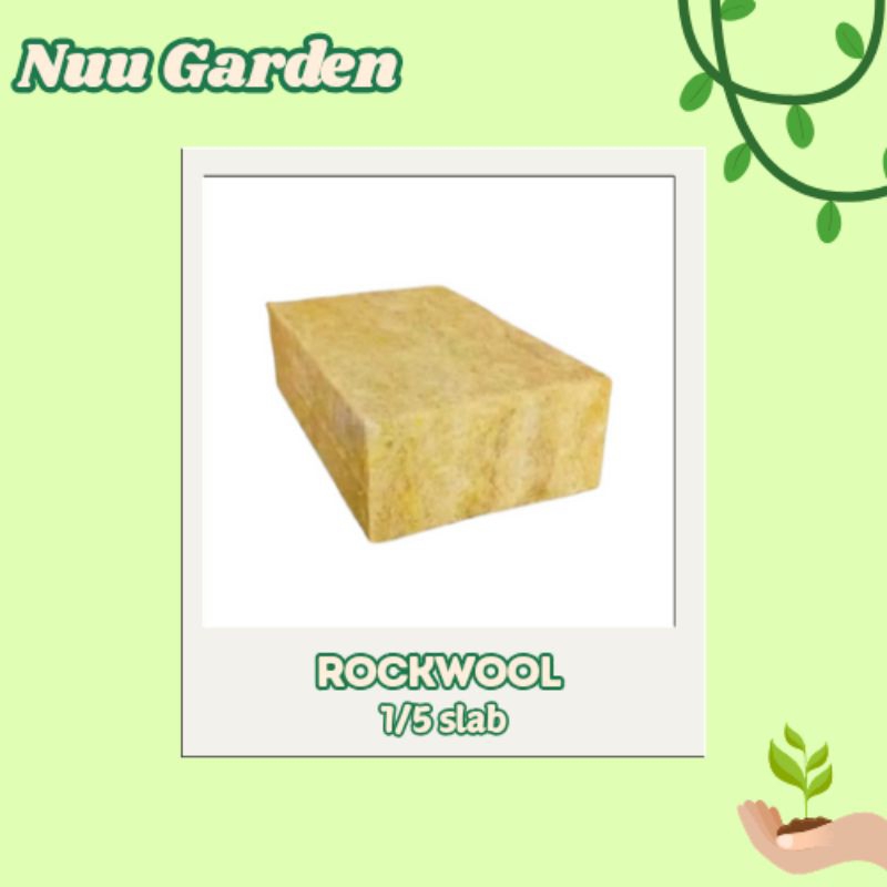 Jual Nuu Garden Rockwool 20x15x7 (1/5 slab) Media Hidroponik | Shopee ...