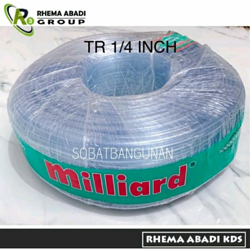Jual SELANG AIR TRANSPARAN MILLIARD 1/4 / SELANG TUKANG TRANSPARAN ...