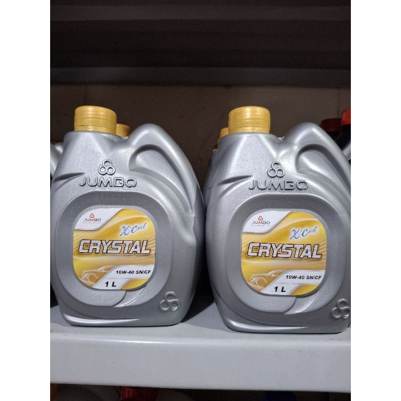 Jual OLI MESIN 10W-40 SN/CF JUMBO CRISTAL 1 LITER ORIGINAL | Shopee Indonesia