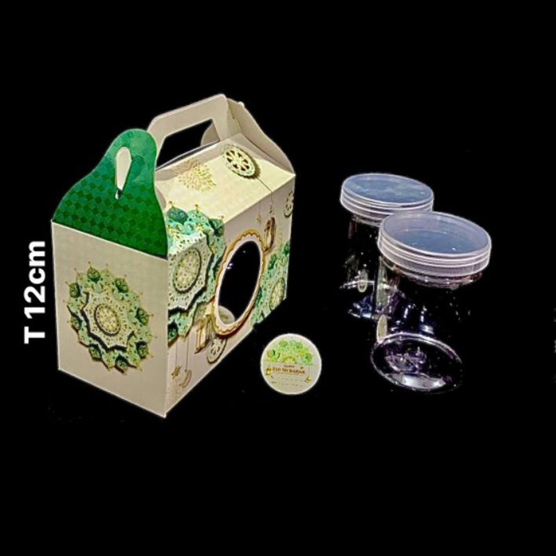 Jual 5 Pcs Gable Box Lebaran Hijau Muda Packaging Parcel Cookies Idul ...