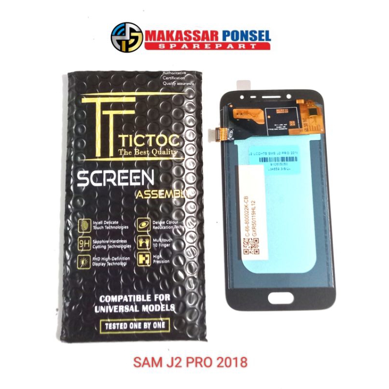 Jual LCD+TS SAMSUNG J250 PRO/J2 PRO BLACK TICTOC | Shopee Indonesia