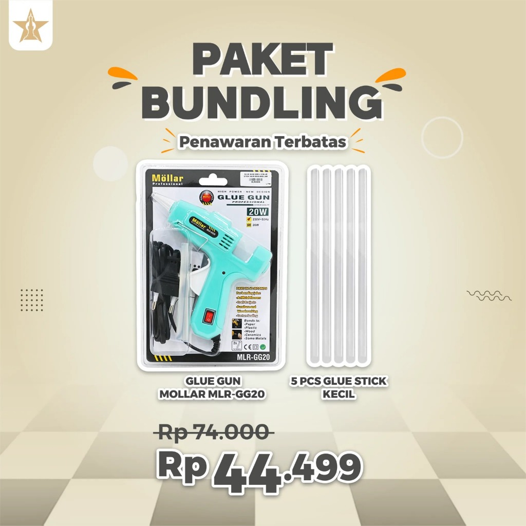 Jual Glue Gun Lem Tembak Mollar 20 Watt Pastel Color bonus isi lem ...