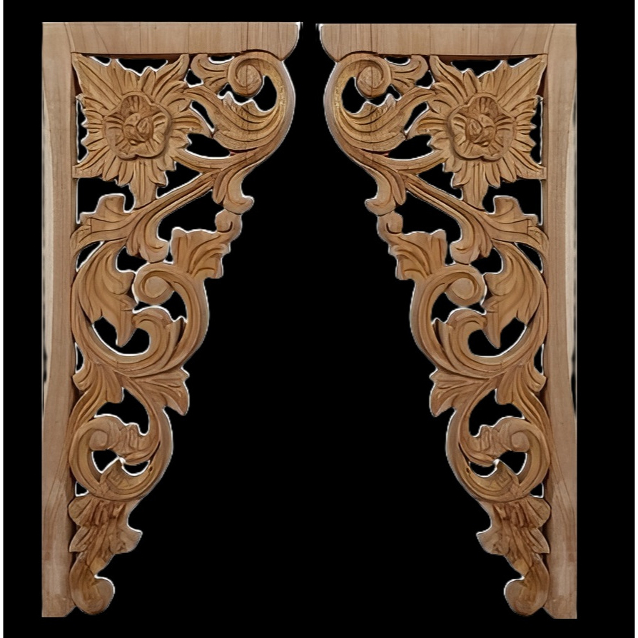 Jual Ukiran Kayu Tempel Klewer Gebyok 50 X 20 X 1,5cm Ornamen Ukir Kayu ...