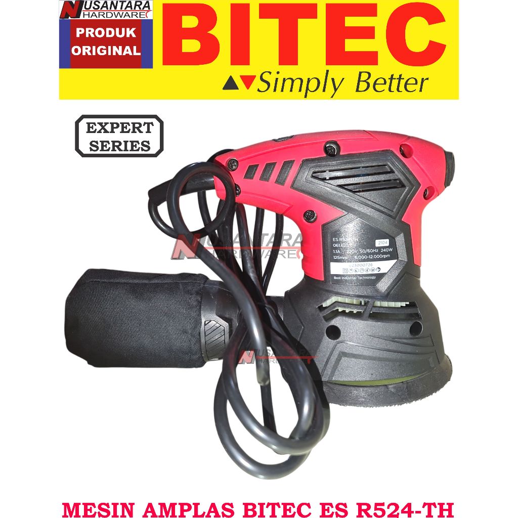 Jual eccentric sander bitec es r-524-th, mesin amplas bulat bitec ...