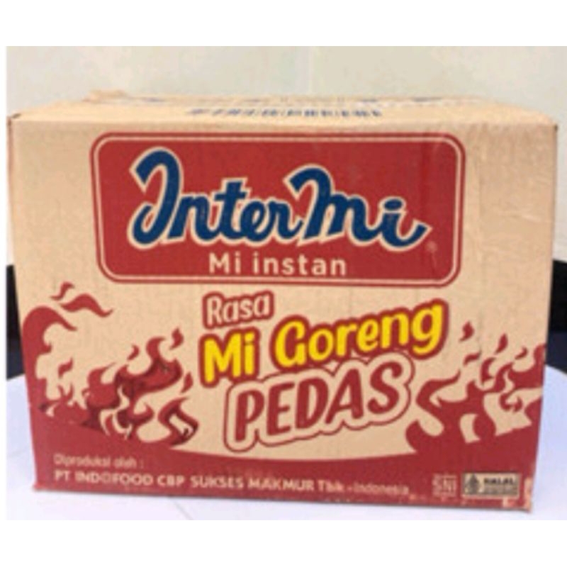 Jual [1 DUS ISI 40 BUNGKUS] INTER MIE GORENG PEDAS / INTERMIE GORENG ...