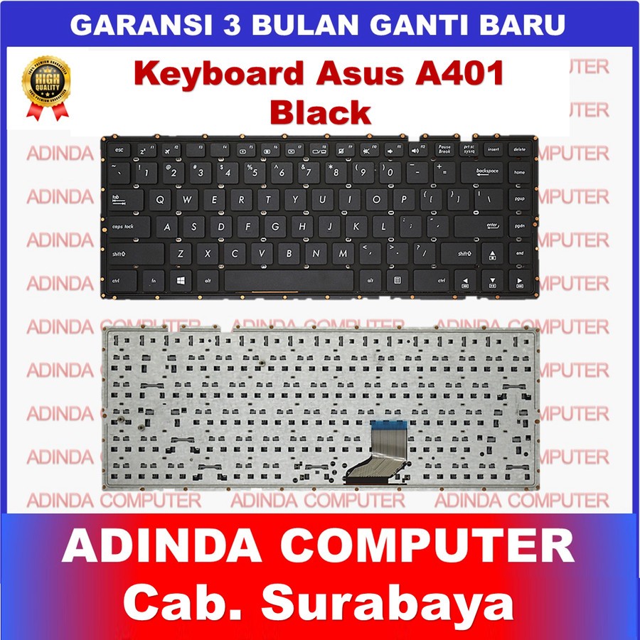 Jual Keyboard Asus A401 K401 A401L K401L K401LB K401J K401I Black | Shopee Indonesia