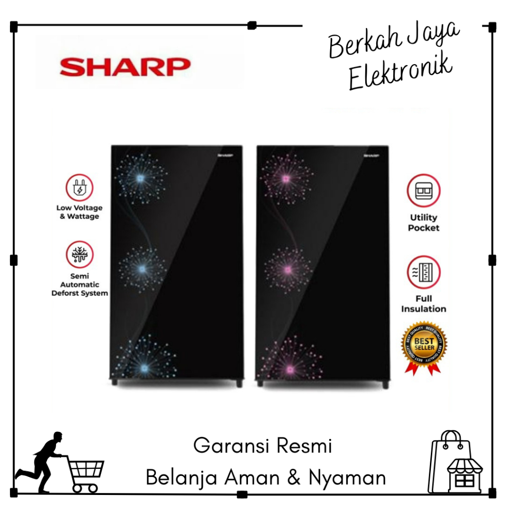 Jual KULKAS SHARP 1 PINTU SJX 197 MG/Sj-X197MG-DB/DP | Shopee Indonesia