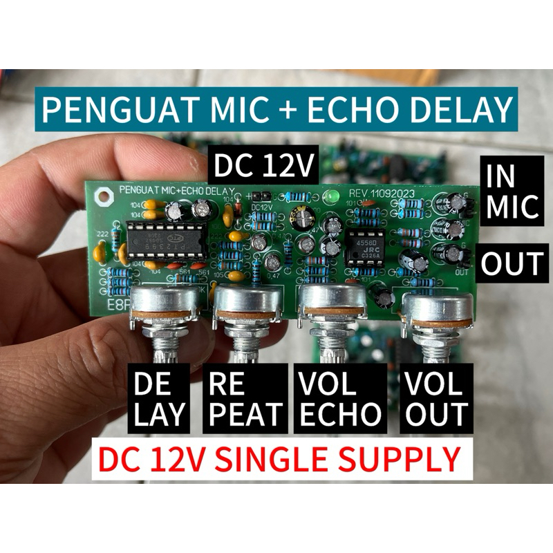 Jual Penguat mic IC plus echo 4 potensio singgel supply | Shopee Indonesia