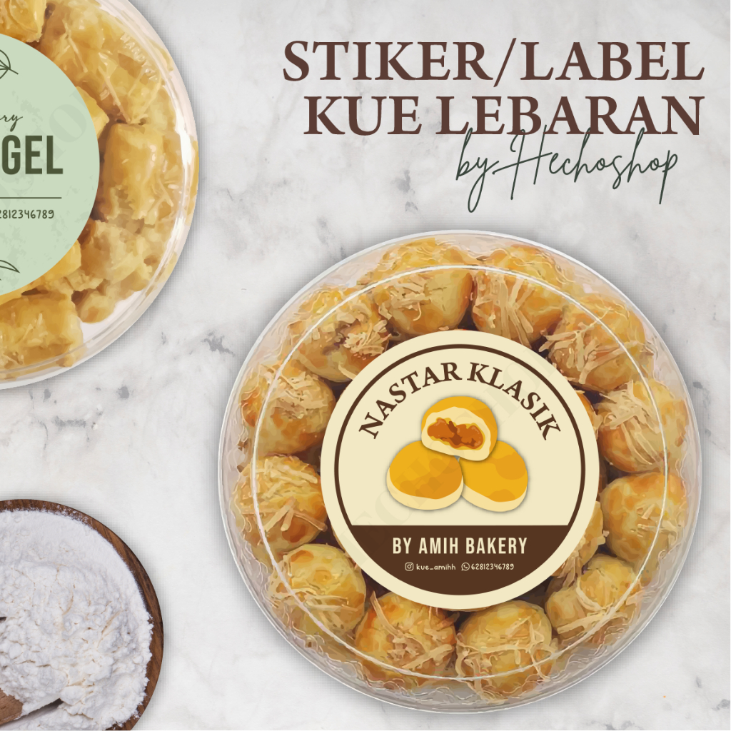 Jual Stiker Label Makanan / Kue Kering / Kue Lebaran / Label Toko Kue ...