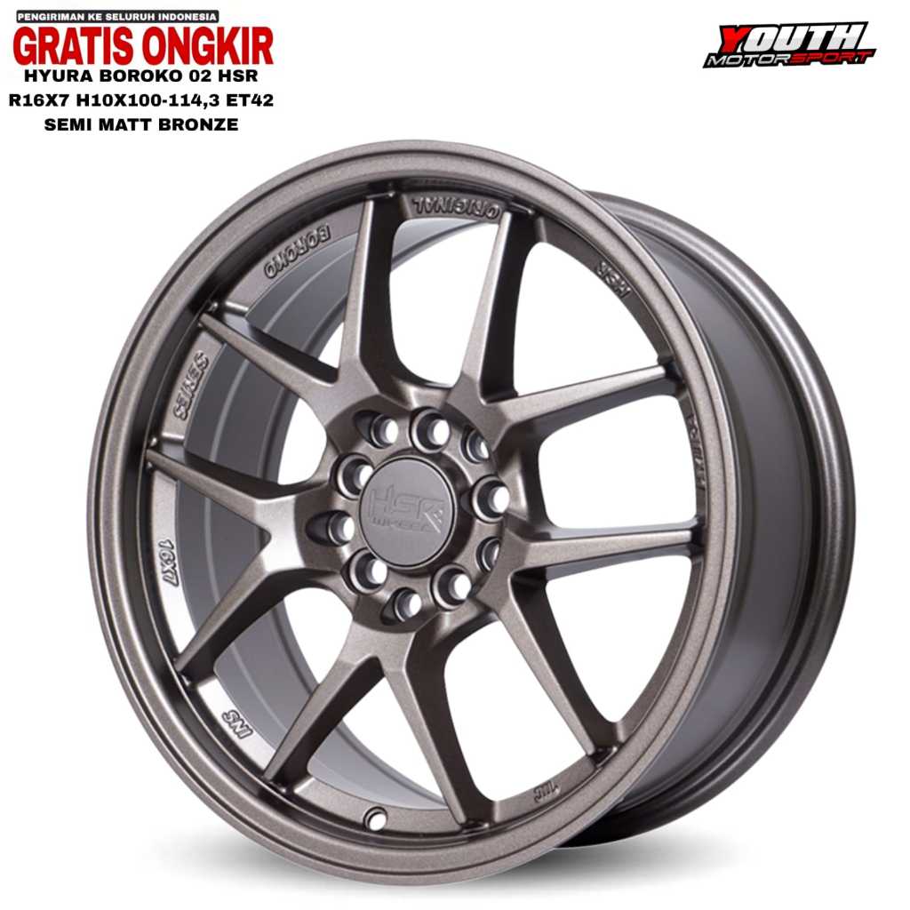 Jual VELG R16 LOOK JDM HSR HYURA 5X100/114,3 COCOK UNTUK NEW XENIA ...
