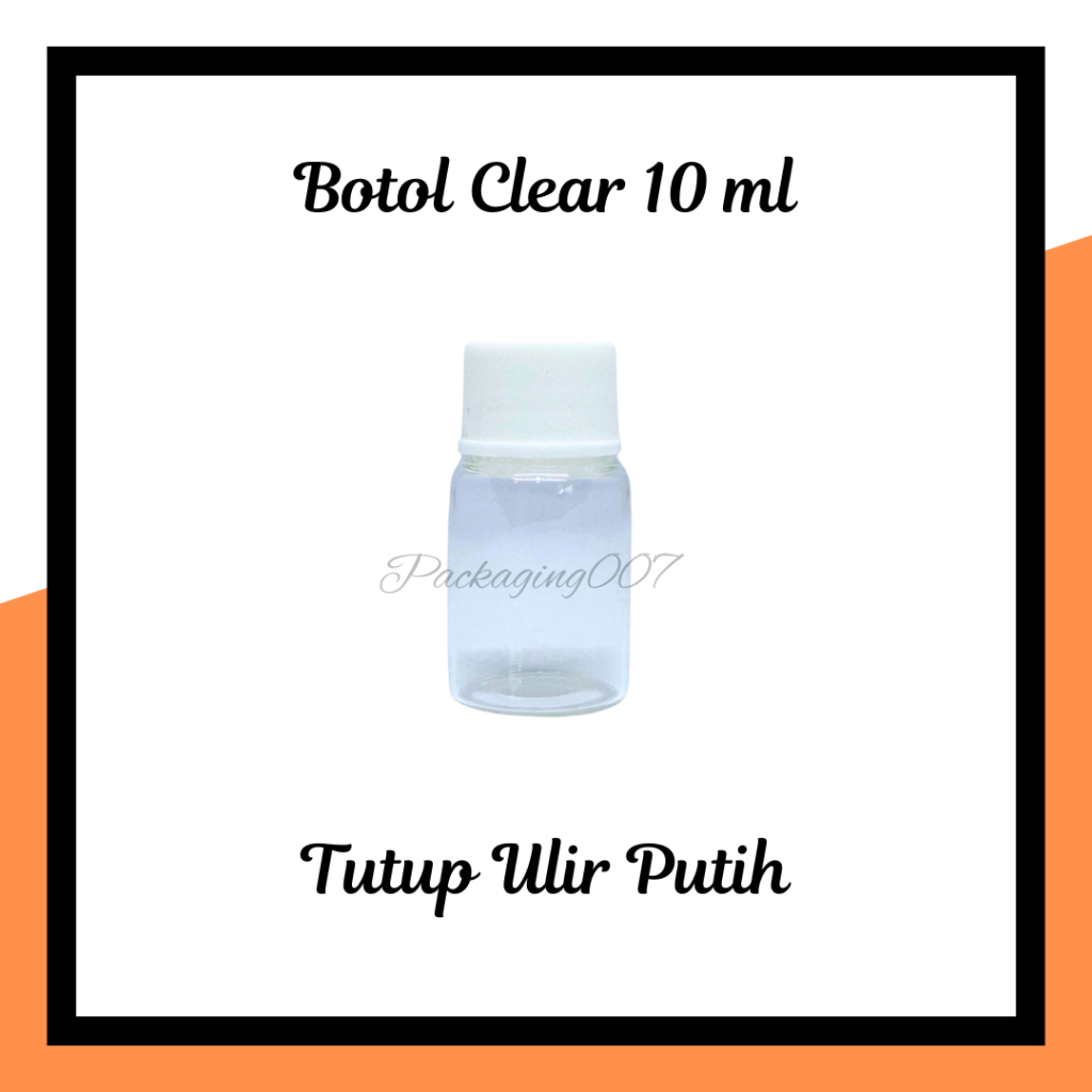 Jual Botol Kaca Clear 10 ml Tutup Ulir Putih / Tubular Vial | Shopee ...