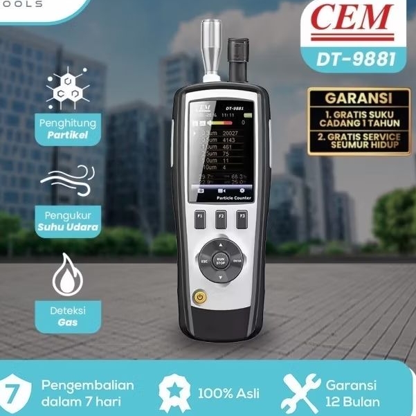 Jual Particle Counter CEM DT-9881 Air Quality Monitor PM Dust DT9881 ...