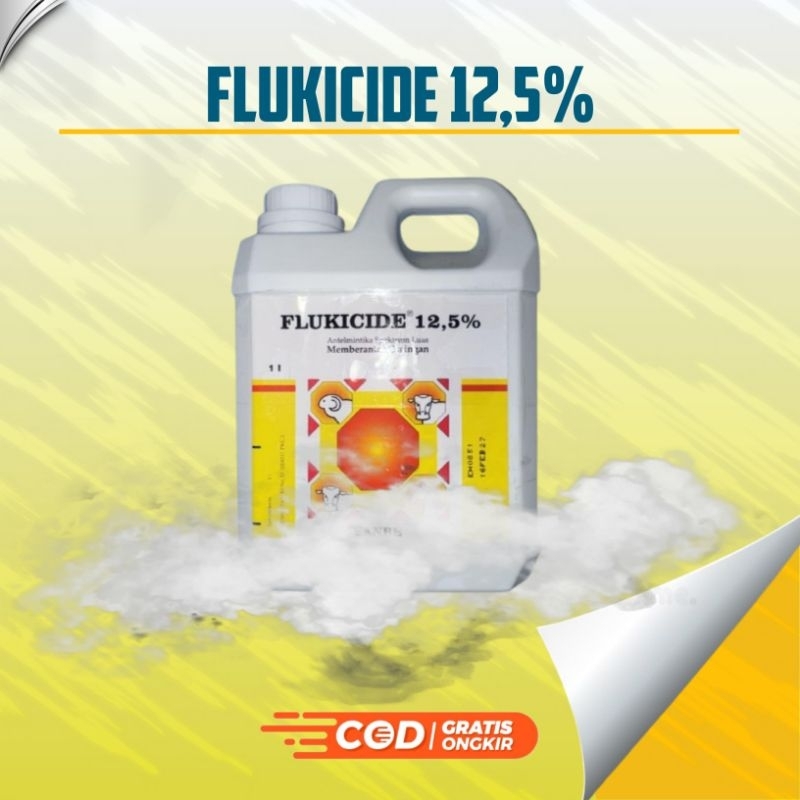 Jual FLUKICIDE 12,5 Cair 1 liter Oral Obat Cacing Sapi Kuda Kerbau Ayam ...