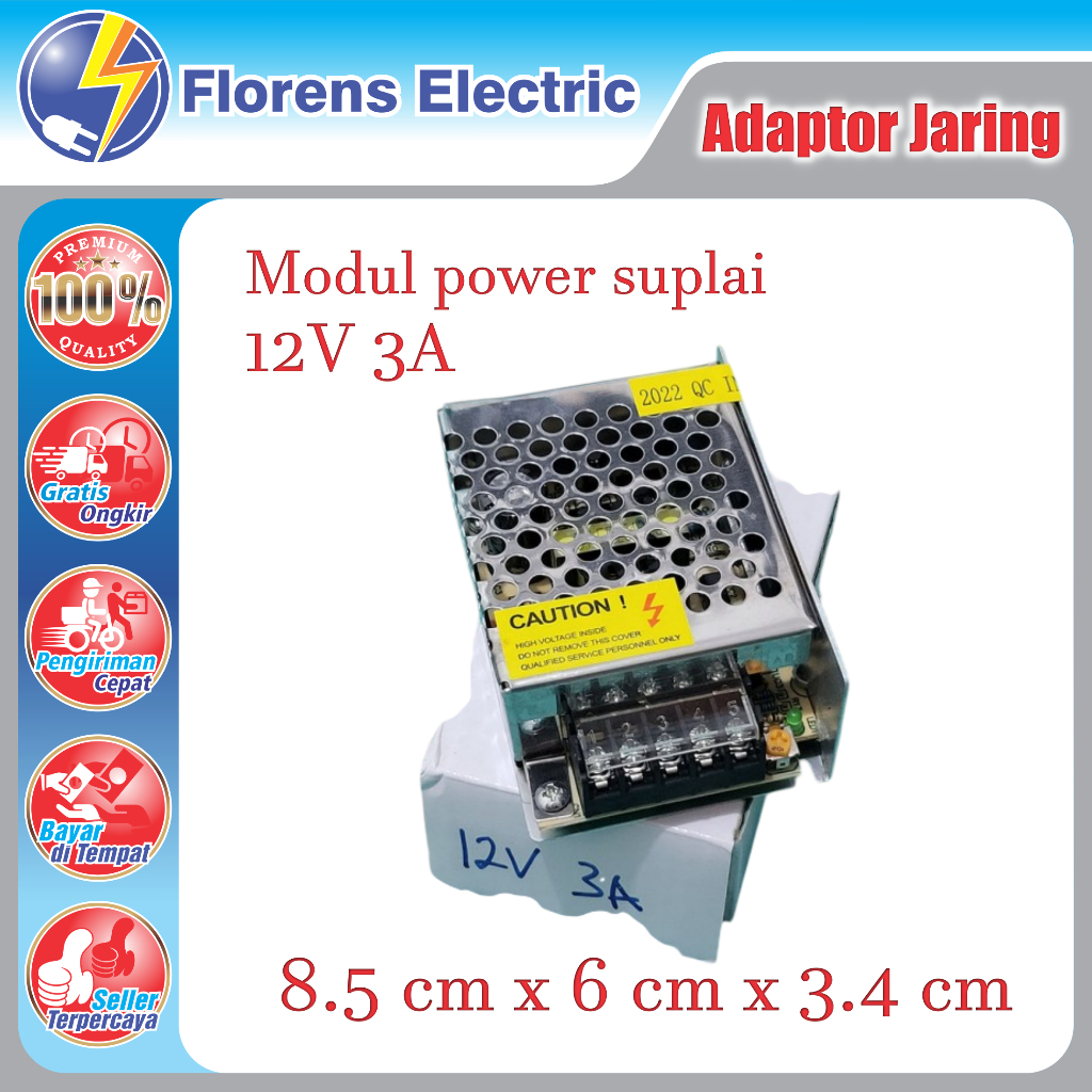 Jual Power Supply Jaring 12v 3A ( Adaptor ) DC 12 v 3 ampere | Shopee Indonesia