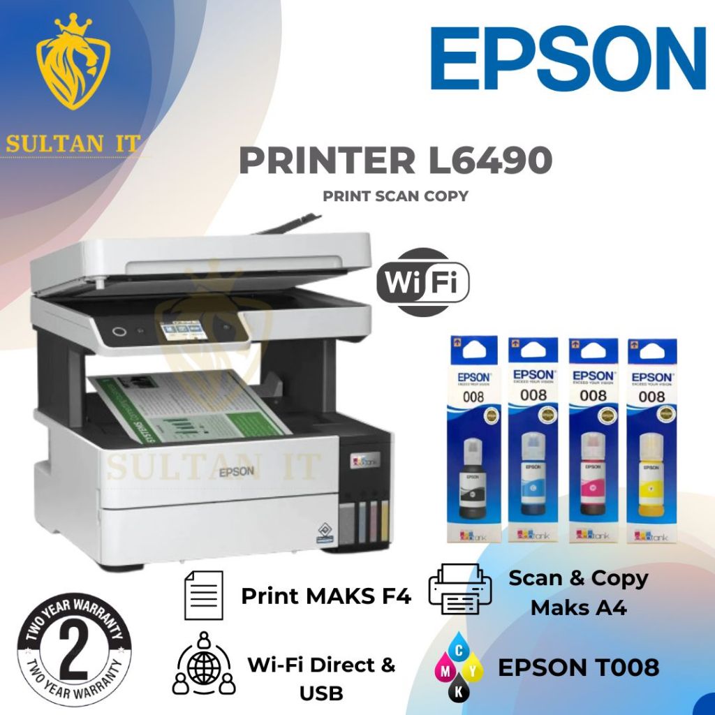 Jual Printer Epson L6490 A4 Ink Tank Multifungsi ADF Duplex Wireless ...