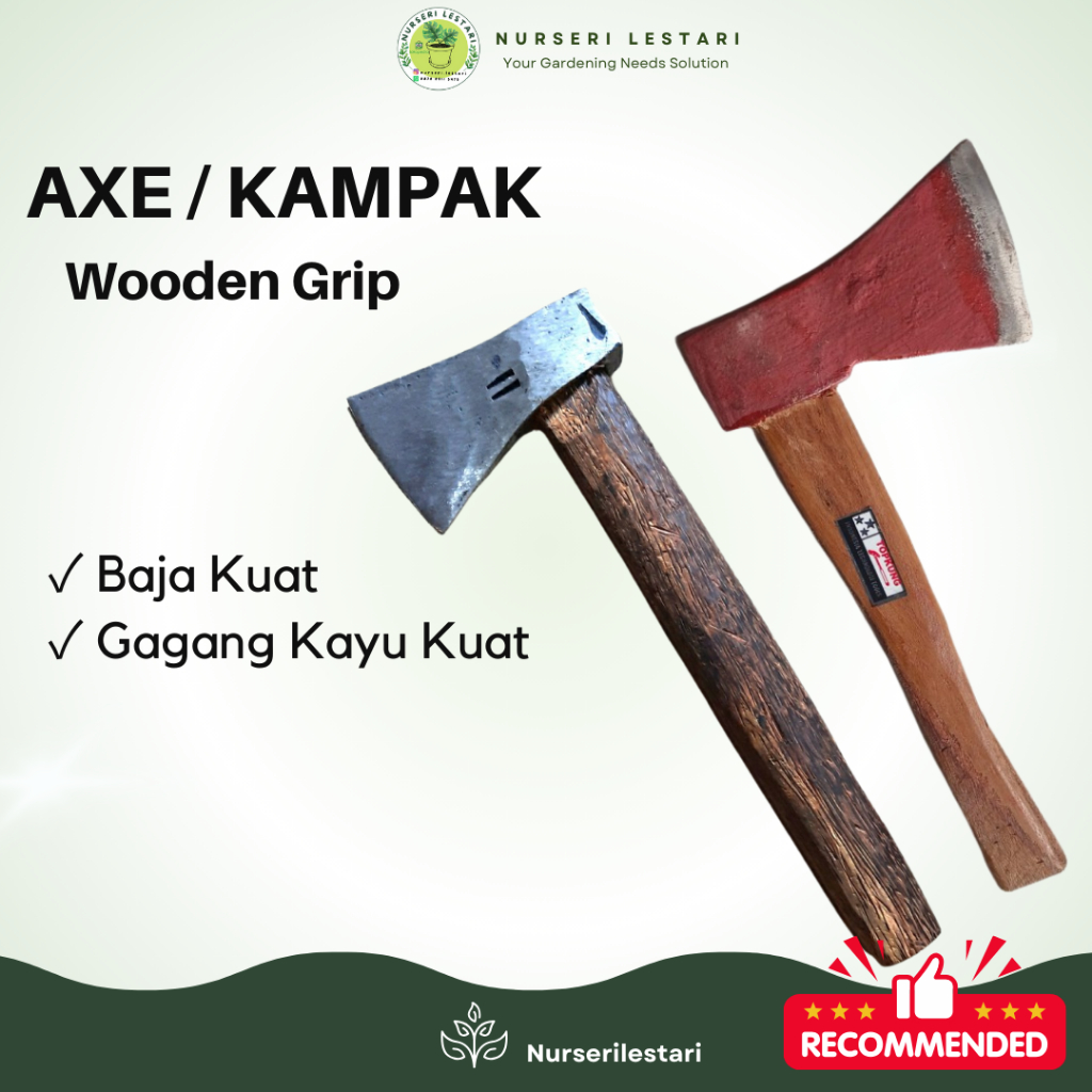 Jual Kampak Kapak Alat Potong Pohon Kayu Gagang Kayu Kualitas Bagus ...