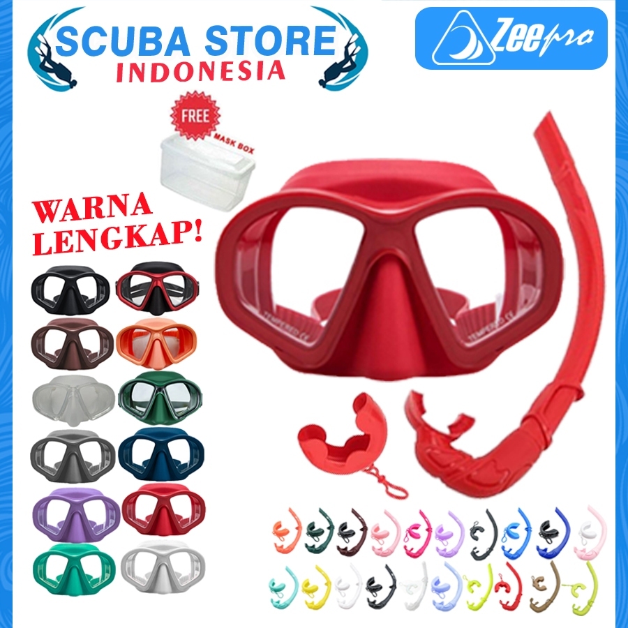 Jual Paket Combo Set Mask Snorkel Zeepro Low Volume Nautilus Masker ...
