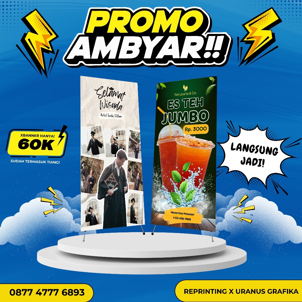 Jual CETAK X BANNER | X BANNER 60x160 | XBANNER CUSTOM LANGSUNG JADI ...