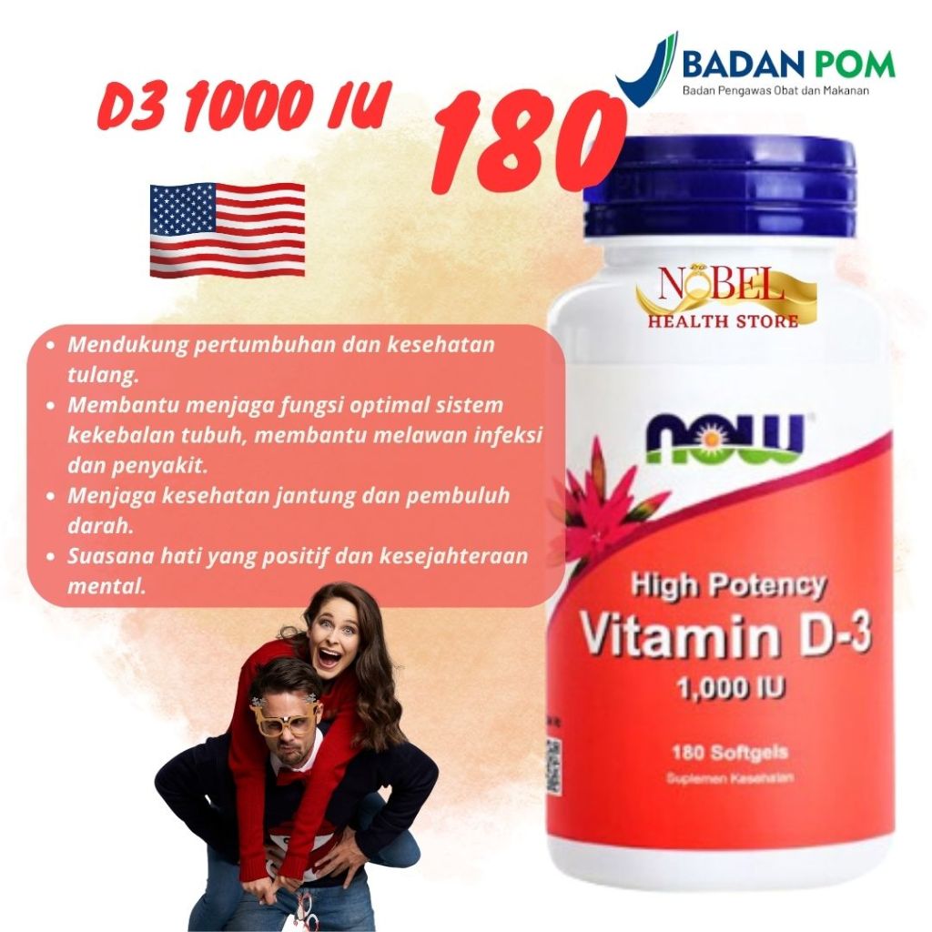 Jual now vitamin D3 D-3 1000 iu 180 softgels | Shopee Indonesia