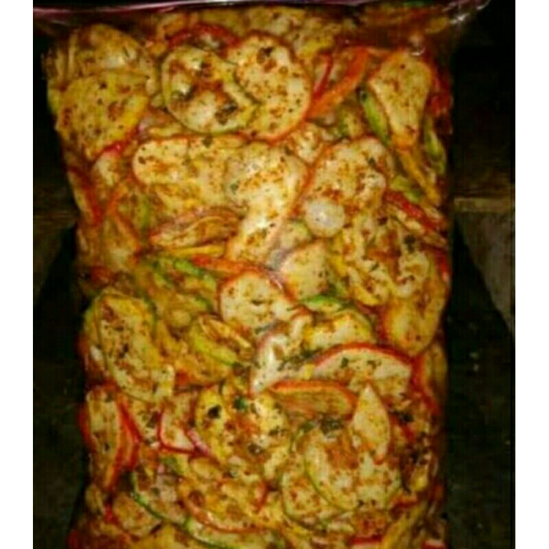 Jual seblak kerupuk rasa original dan pedas gurih kemasan 1000gram ...