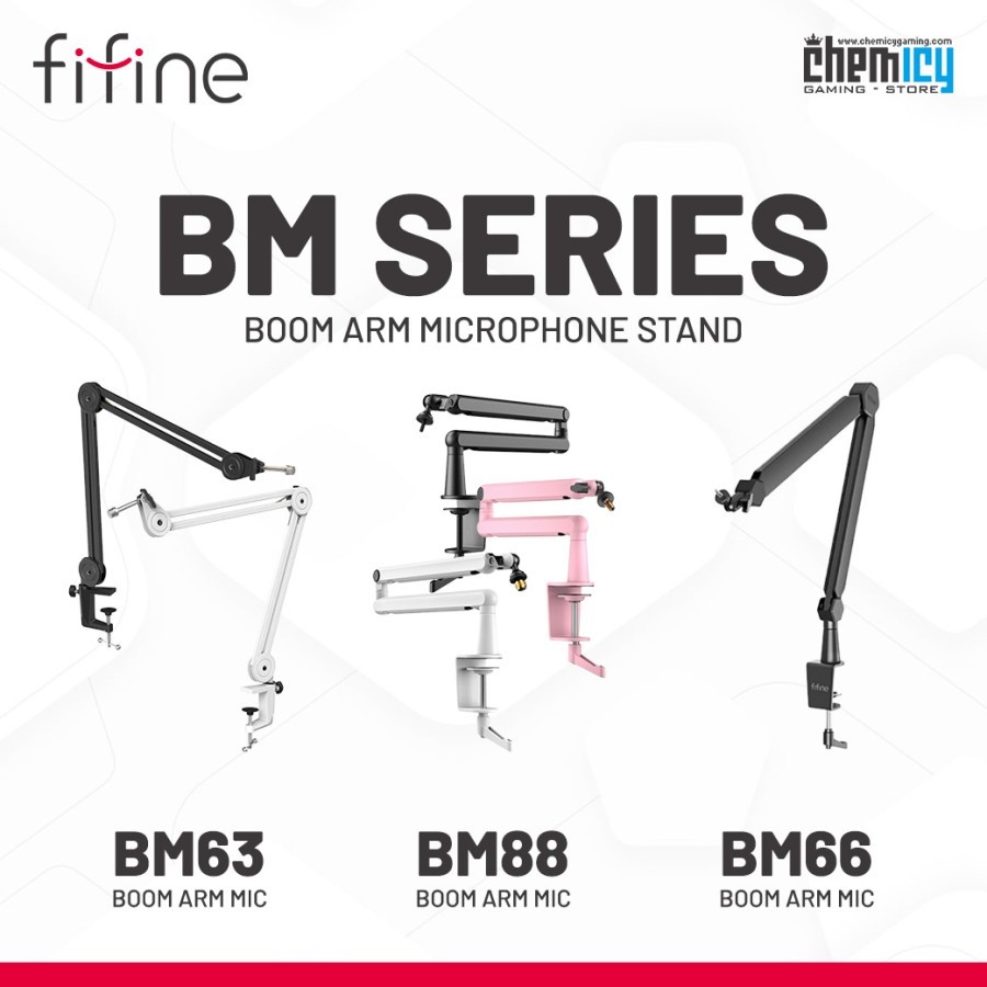 Jual Fifine BM63 / BM66 / BM88 Boom Arm Microphone Stand / Mic Stand ...
